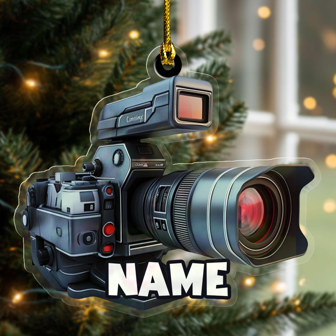 Personalized Professional Video Camera Ornament, 2D Flat Camera ...