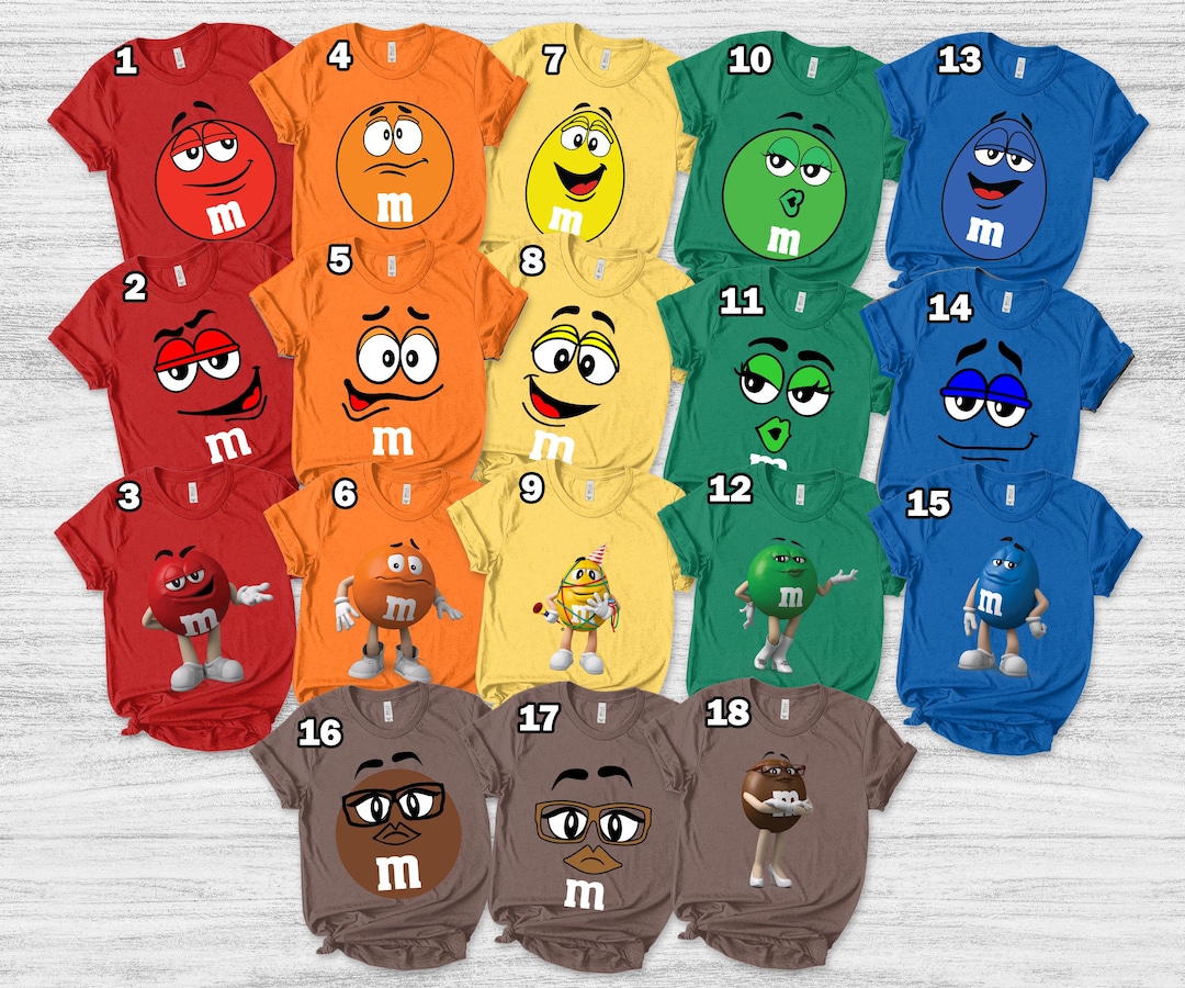 M&M Candies T Shirt, M and M Matching Family Shirt Group Shirt ...