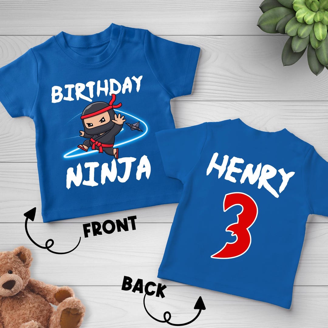 Ninja Kidz Birthday Shirt, Ninja Family Birthday Shirts, Personalized ...