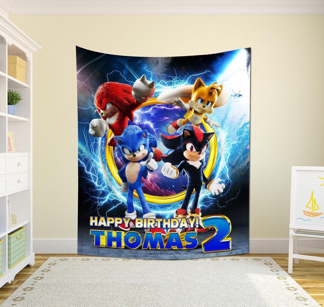 Personalized Sonic the Hedgehog Birthday Banner for Kids – Sonic Party ...