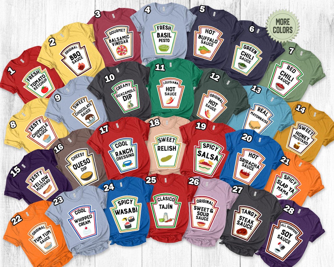 Group Condiment Shirt, Group Halloween Costume, Group Party Shirt ...