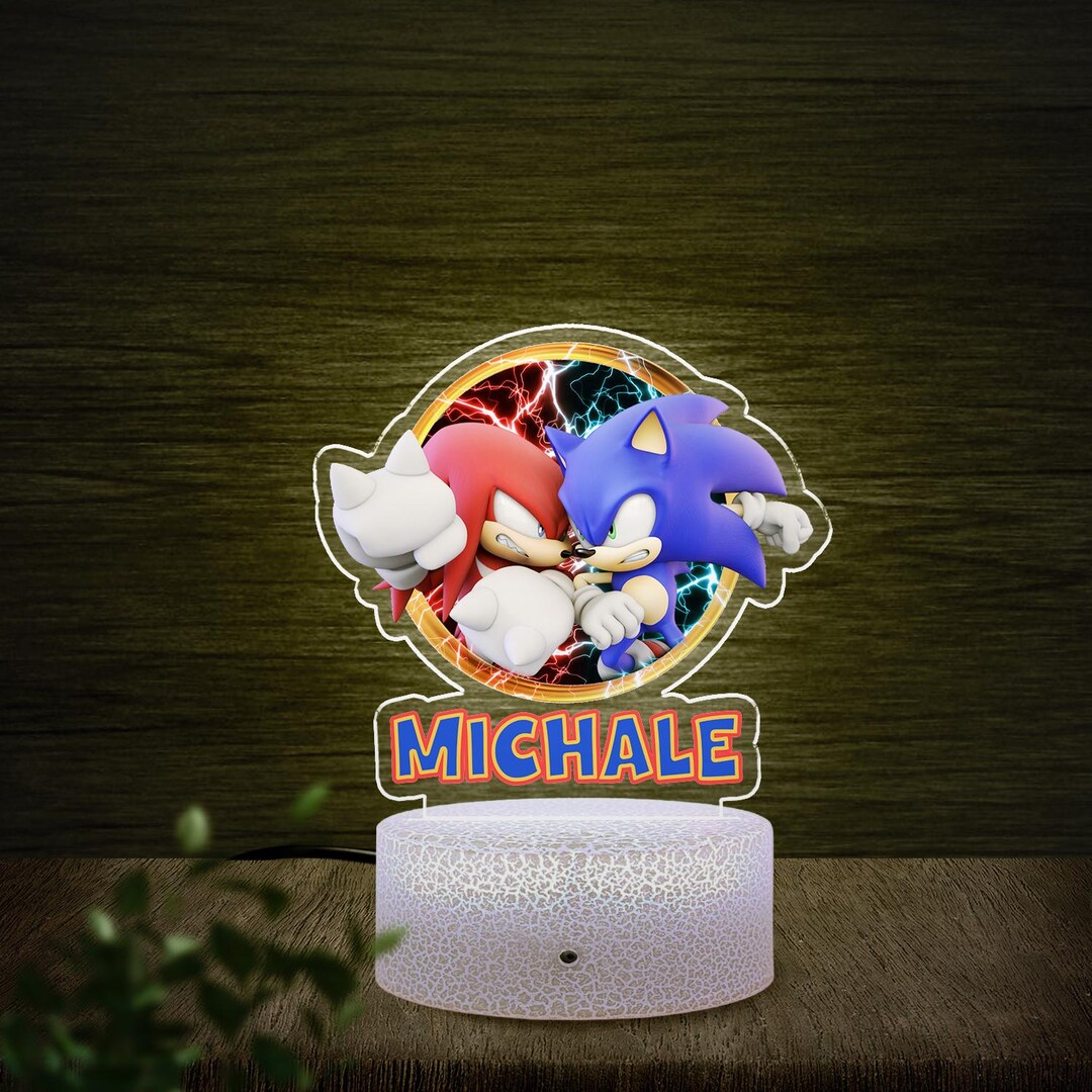 Personalized Sonic Hedgehog LED Night Light, LED Lamp, Personalized ...