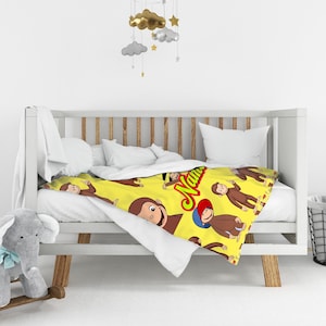 Personalized Curious George Blanket, Curious George Blanket, Curious ...