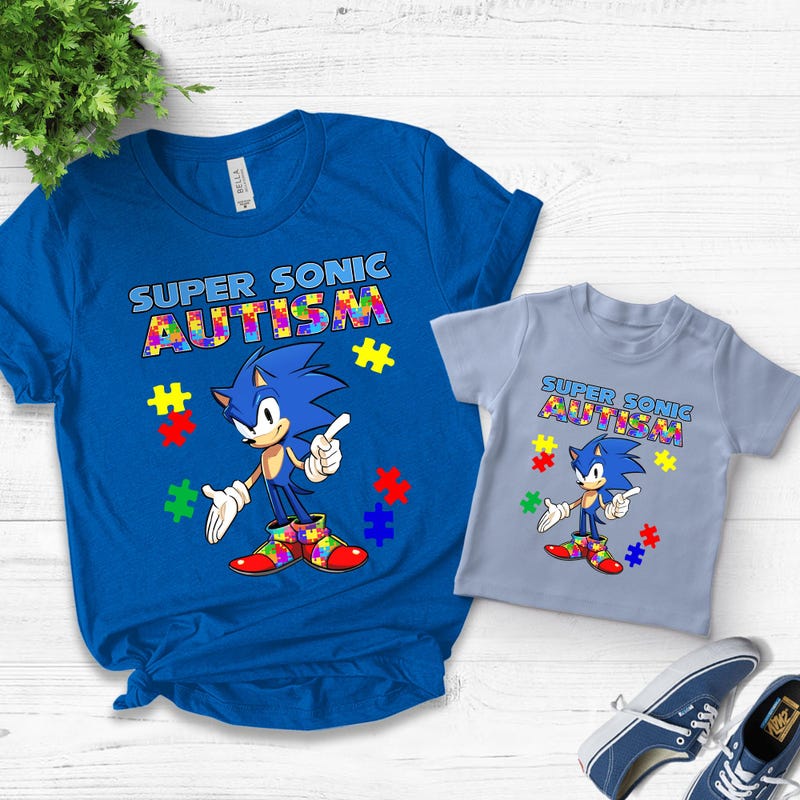 Sonic Hedgehog Autism Awareness - Etsy