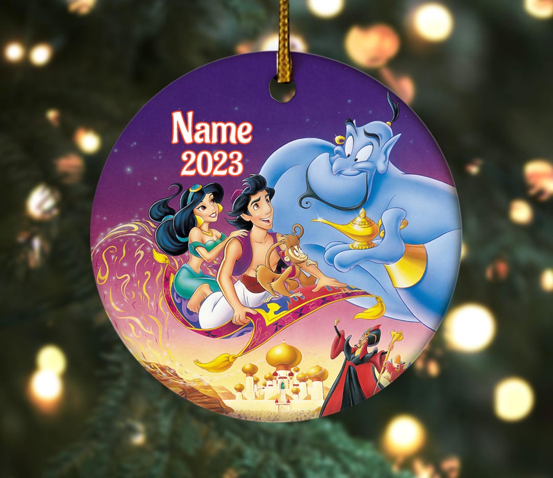 Personalized Disney Aladdin Ornament, Aladdin Christmas Ornament ...