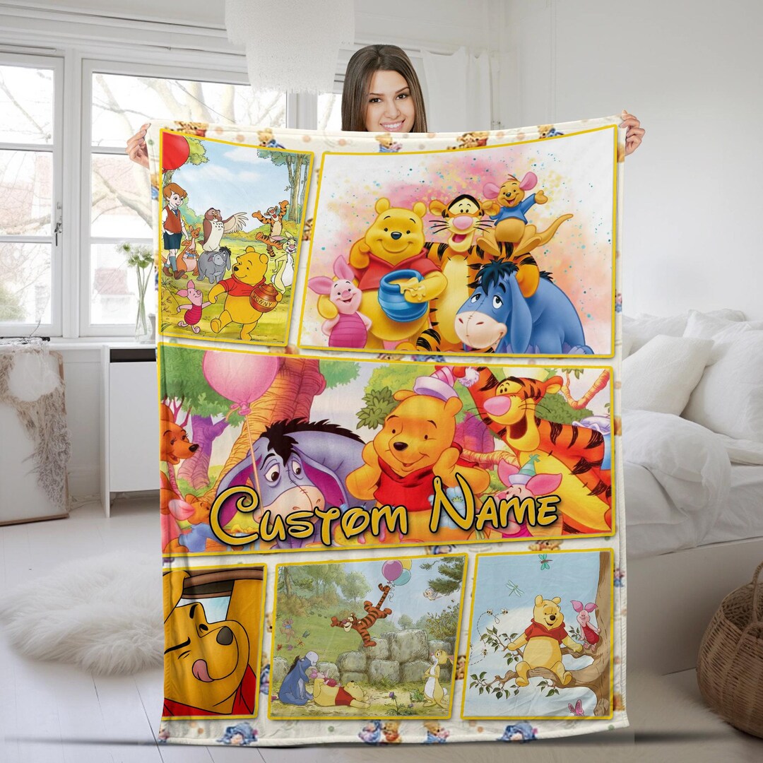 Personalized Winnie the Pooh Blanket, Pooh Bear Blanket,winnie the Pooh ...