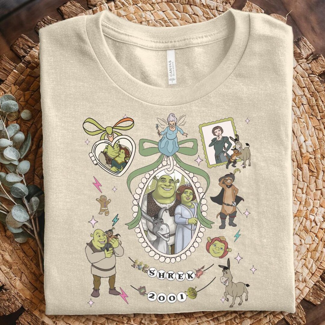 Coquette Bows Locket Shrek Shirt, Fiona Donkey Lord Farquaad ...