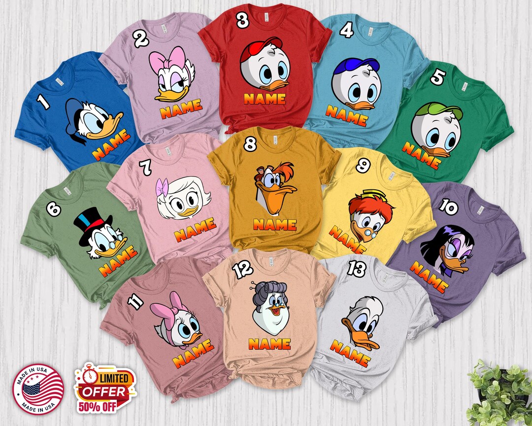 Funny Disney Duck ,tales Team Matching Shirt, Huey Dewey Louie Webby ...