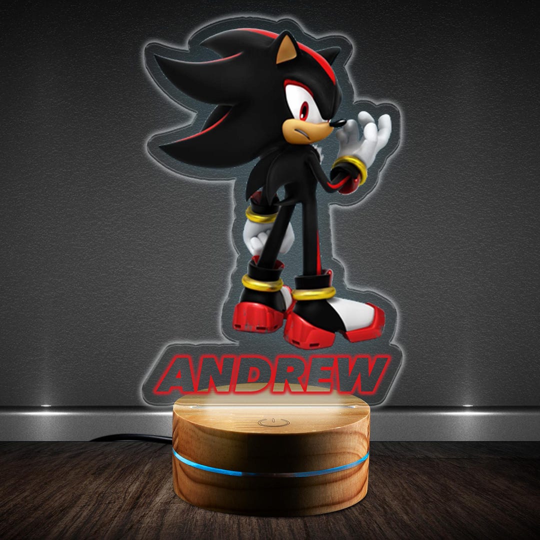 Shadow Hedgehog 3D LED Personalized Night Light LED Lamp, Personalized ...