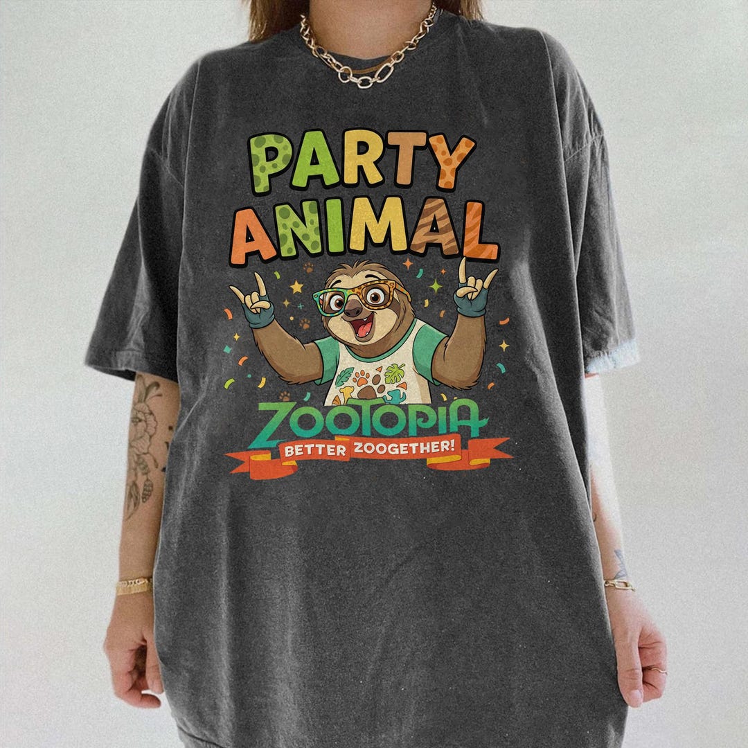Disneyland Zootopia 2 Priscilla Party Animal Tshirt, Zootopia Matching ...