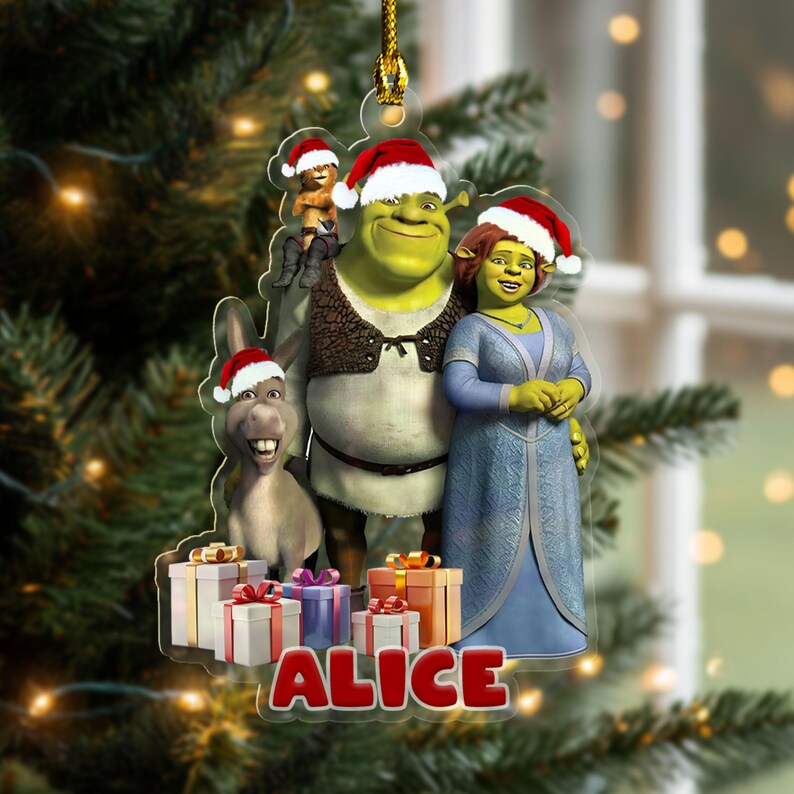 Customized Disney Shrek Christmas Cutout Ornament, Shrek Christmas 2024 ...