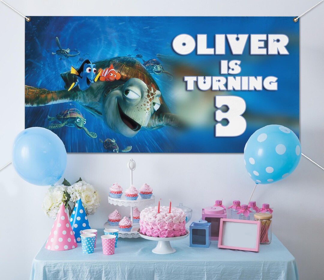 Disney Finding Nemo Birthday Backdrop, Finding Nemo Birthday Party ...