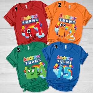 Numberblocks Costume Shirt,numberblocks Birthday Group Shirt,group ...