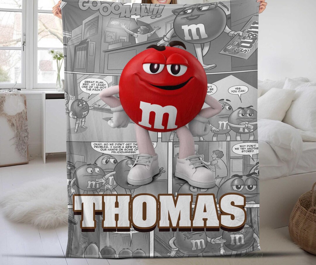 Personalized M and M Blanket, M&m's World Fleece Blanket, M and M Candy ...