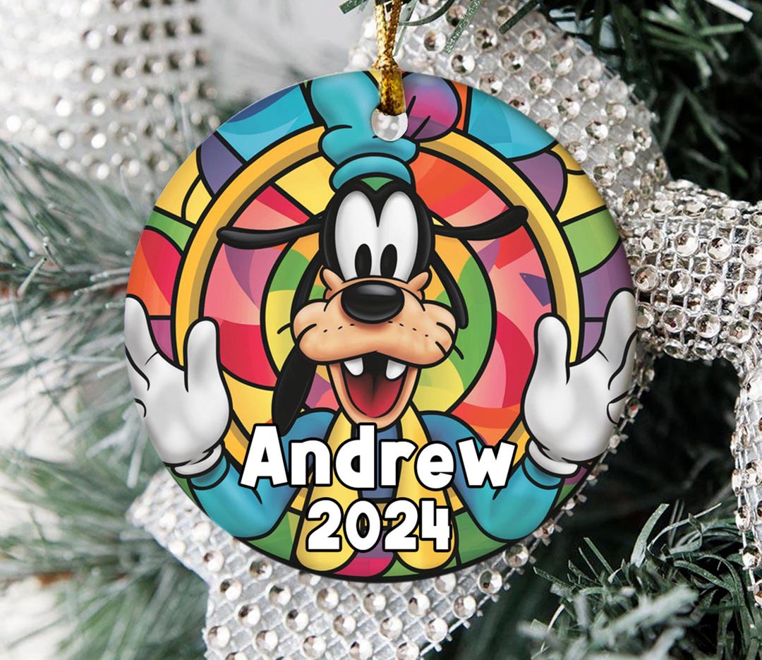 Personalized Goofy Tea Cup Christmas Ornament, Cute Goofy 2024 ...