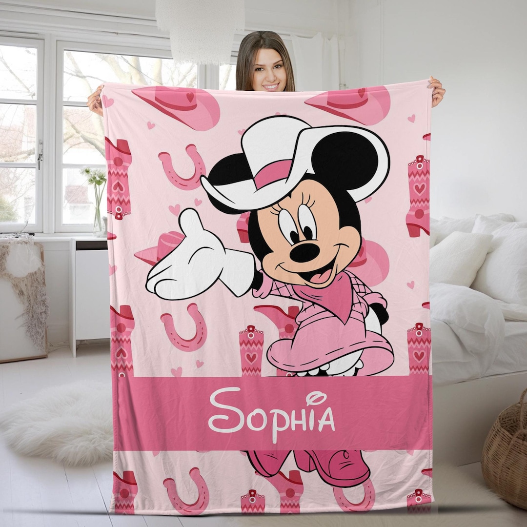 Personalized Disney Minnie Blanket,disney Kid Blanket,disney Minnie ...
