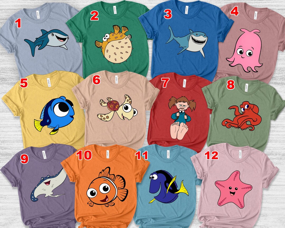 Finding Nemo Shirt, Finding Dory Shirt, Disney Character Shirt, Nemo ...