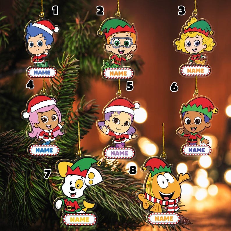 Adorno navideño recortado de Bubble Guppies/Regalo navideño de Bubble ...