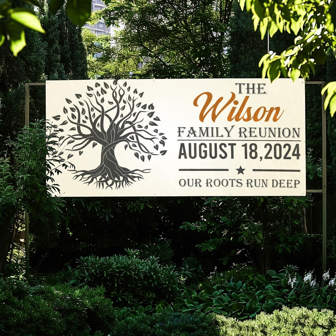 Family Reunion Banner, Custom Family Reunion Vinyl Banner, Personalized ...