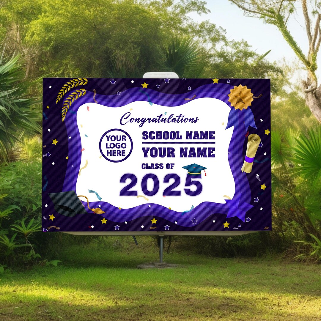 Class of 2025 Yard Sign | Personalized Graduation Sign | Custom Name ...
