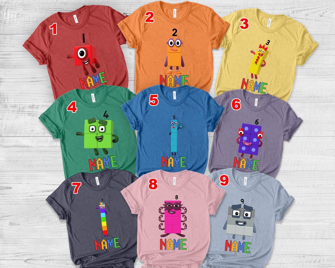 Numberblocks T Shirt, Numberblocks Family Birthday Shirt, Personalized ...