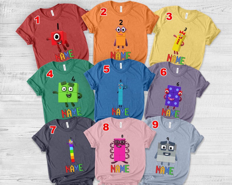 Numberblocks T Shirt, Numberblocks Family Birthday Shirt, Personalized ...