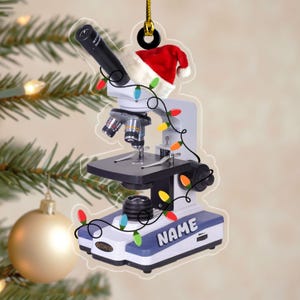 Personalized Medical Microscope Christmas Ornament 2024, Medical ...