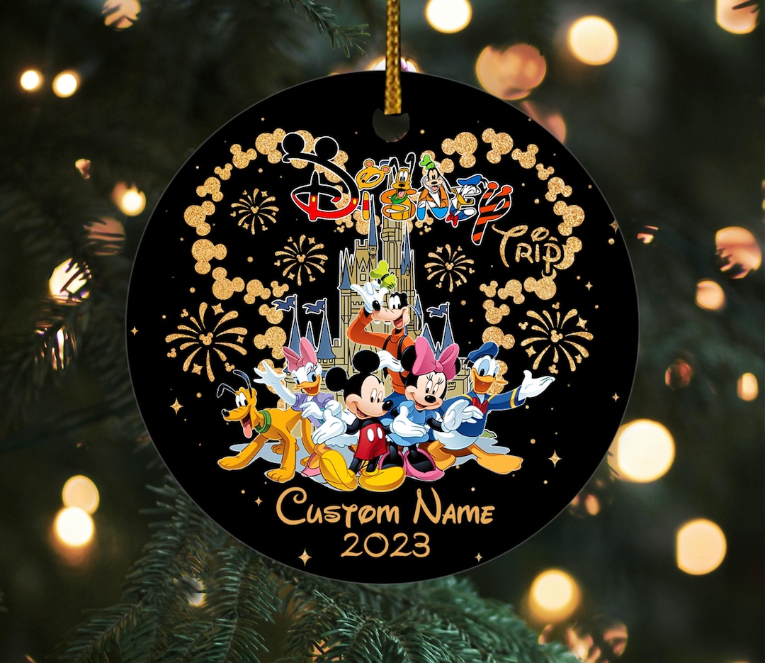 Personalized Disney Ornament, Magic Kingdom Ornament, Mickey Mouse ...