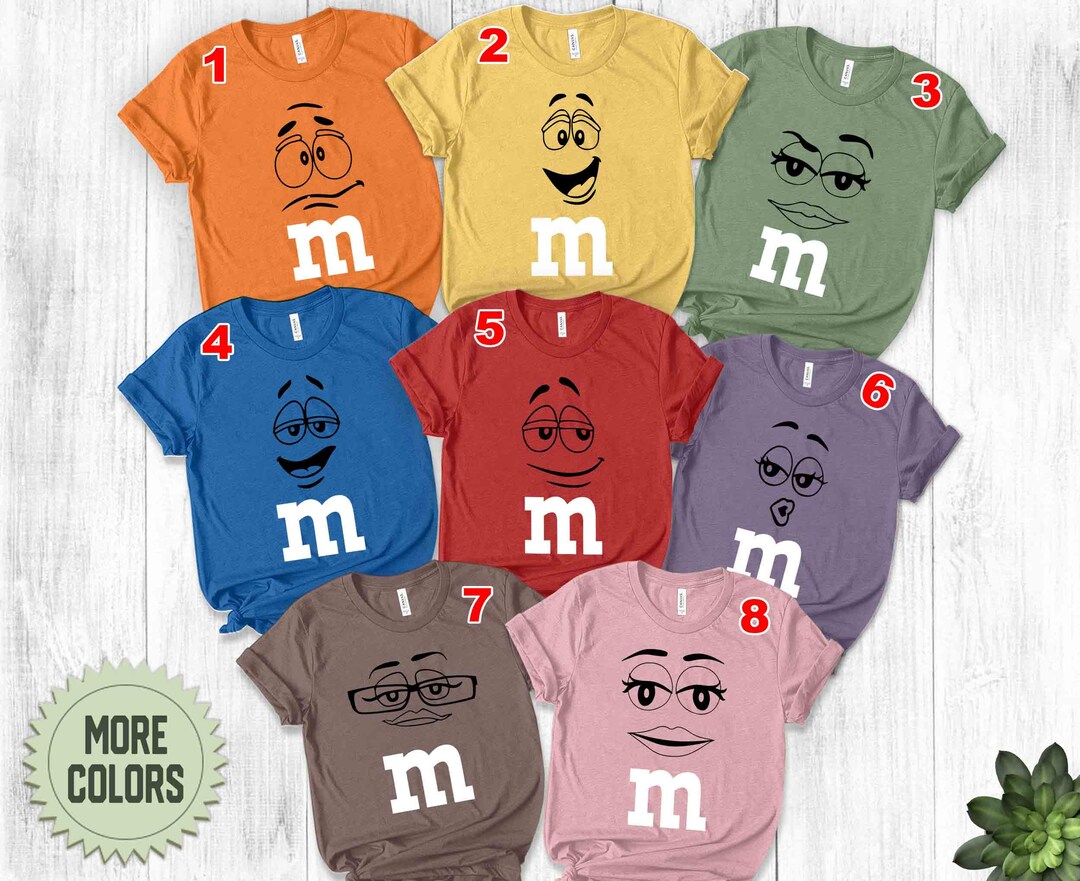 Candy Matching Cosplay Shirt, M and M Candy Candy Team Group T-shirt ...