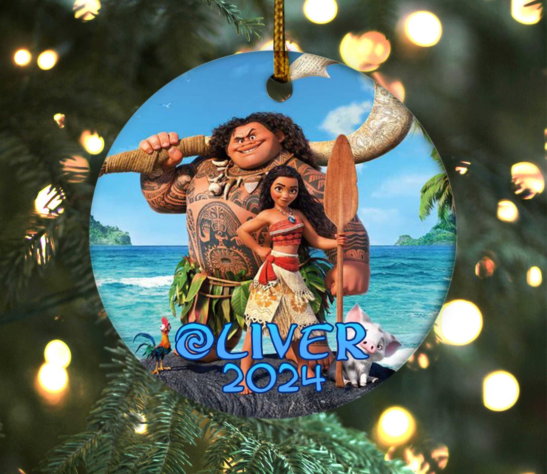 Moana Christmas Ornament,disney Princess Moana Ornament,personalized ...