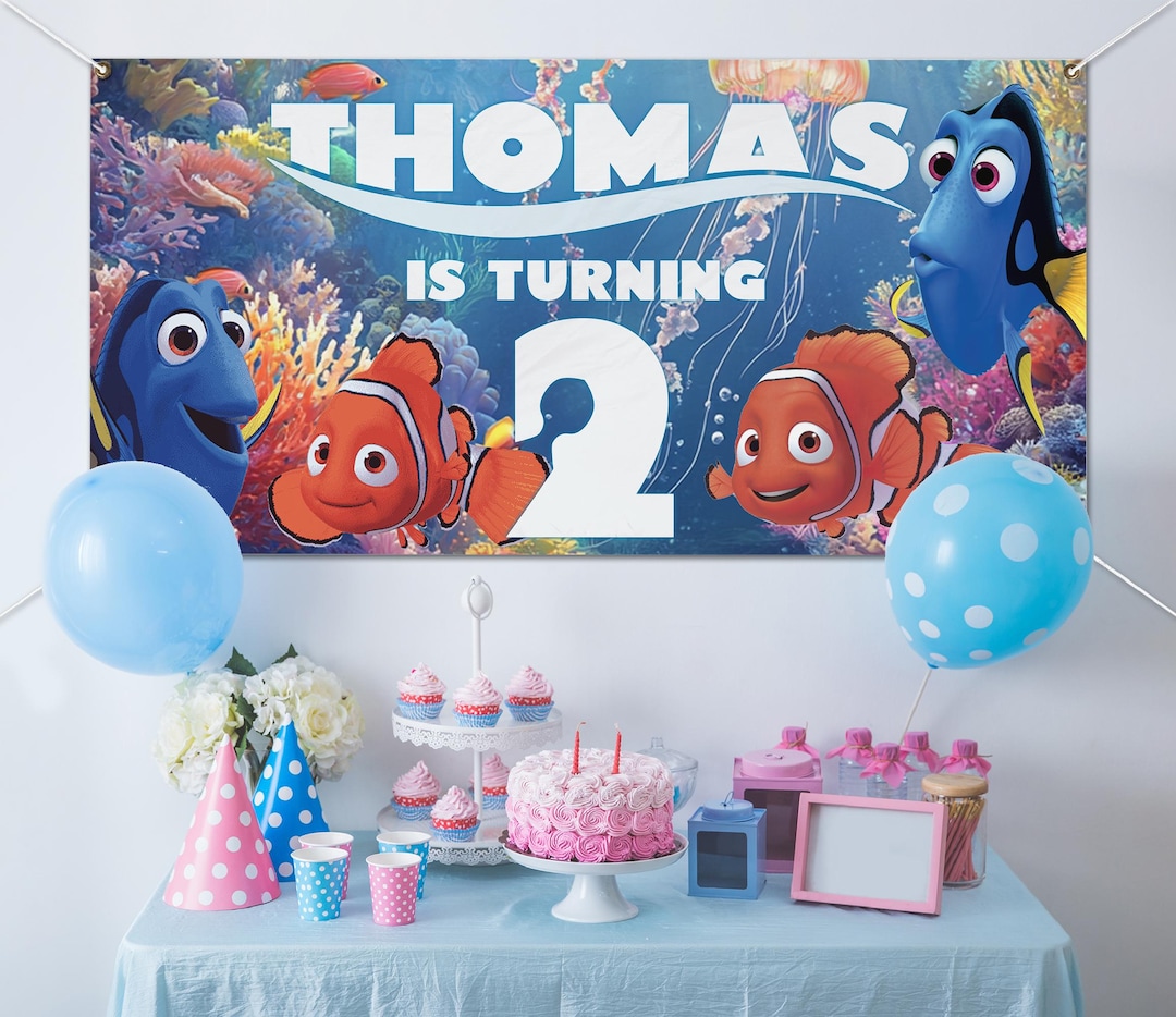 Custom Finding Nemo Birthday Party Banner Decor, Nemo Theme Backdrop ...