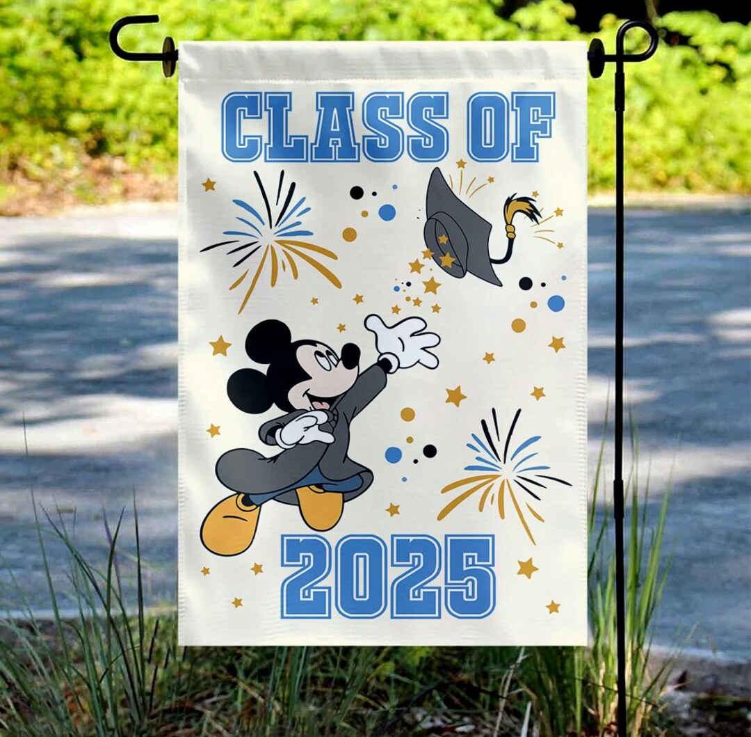 Disney Class of 2025 Flag, Mickey Graduate Flag, Mickey Senior of 2025 ...