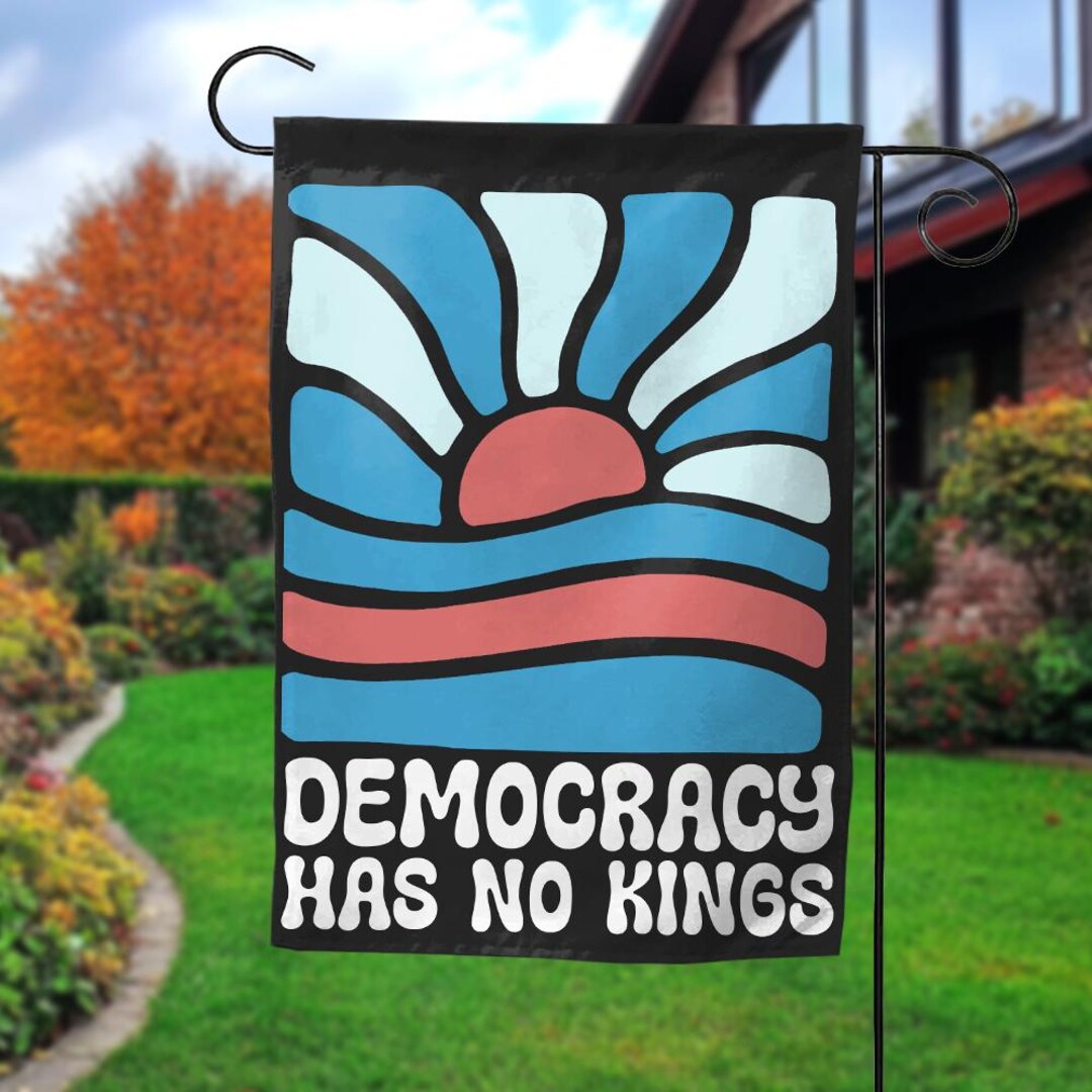 Anti Trump Flag,democracy Has No Kings Flag, Upside Down American Flag ...