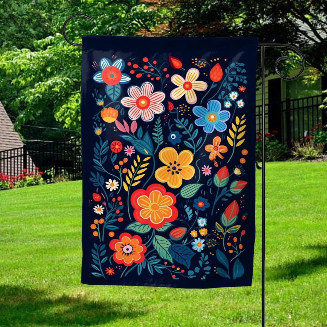 Flower Market Garden Flag/subtle Anti Maga Botanical Matisse Yard Decor ...