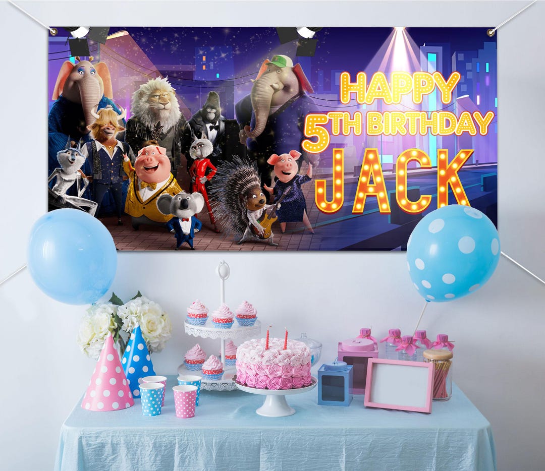 Customized Sing 2 Movie Theme Birthday Party Backdrop,custom Birthday ...
