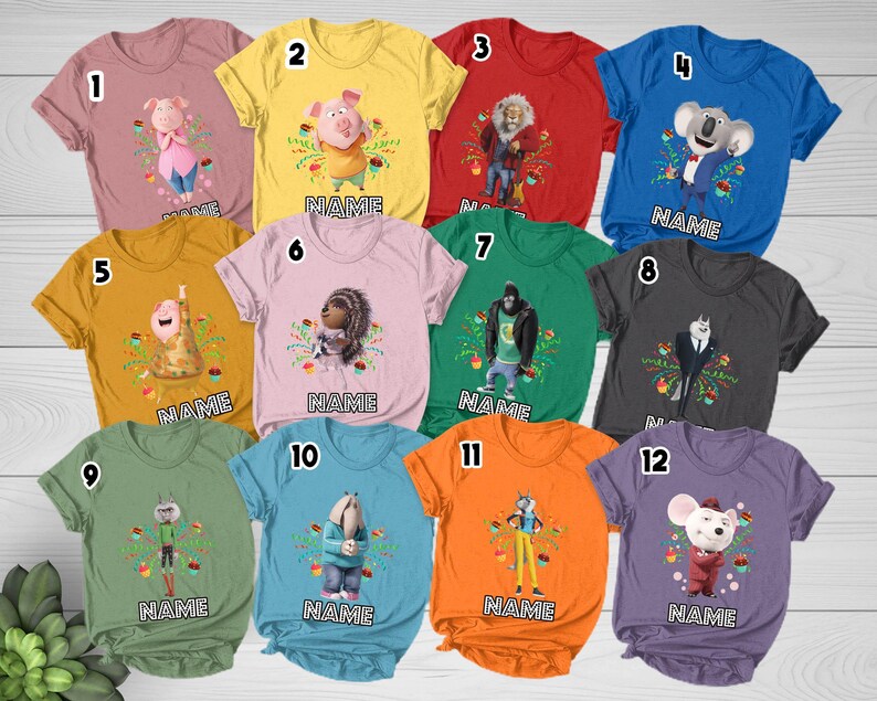 Sing Pig Birthday Shirt, Sing Movies Custom Personalized Boy Girl ...