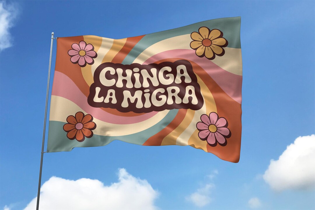 Chinga La Migra Flag, Abolish Ice Protest Sign, No Human is Illegal ...
