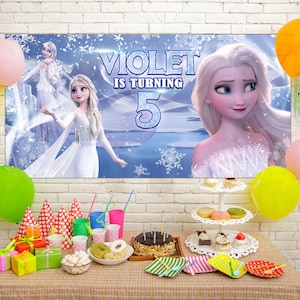 Frozen Birthday Banner, Elsa Banner, Elsa Personalized Banner, Frozen ...