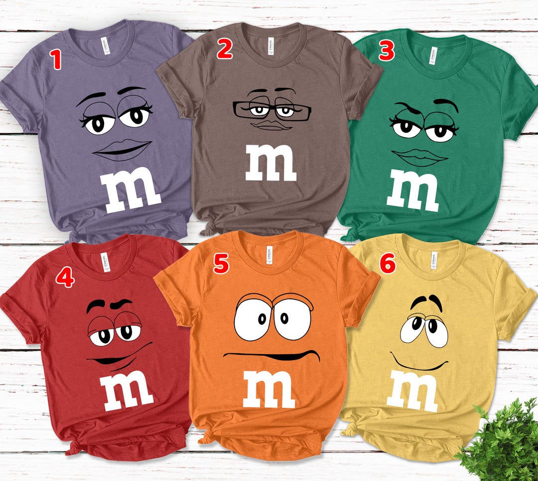 M and M Faces Halloween Costume Shirt, M M Face Matching Halloween ...