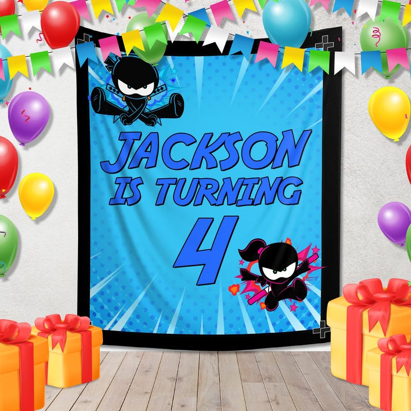 Ninja Birthday Banner - Etsy