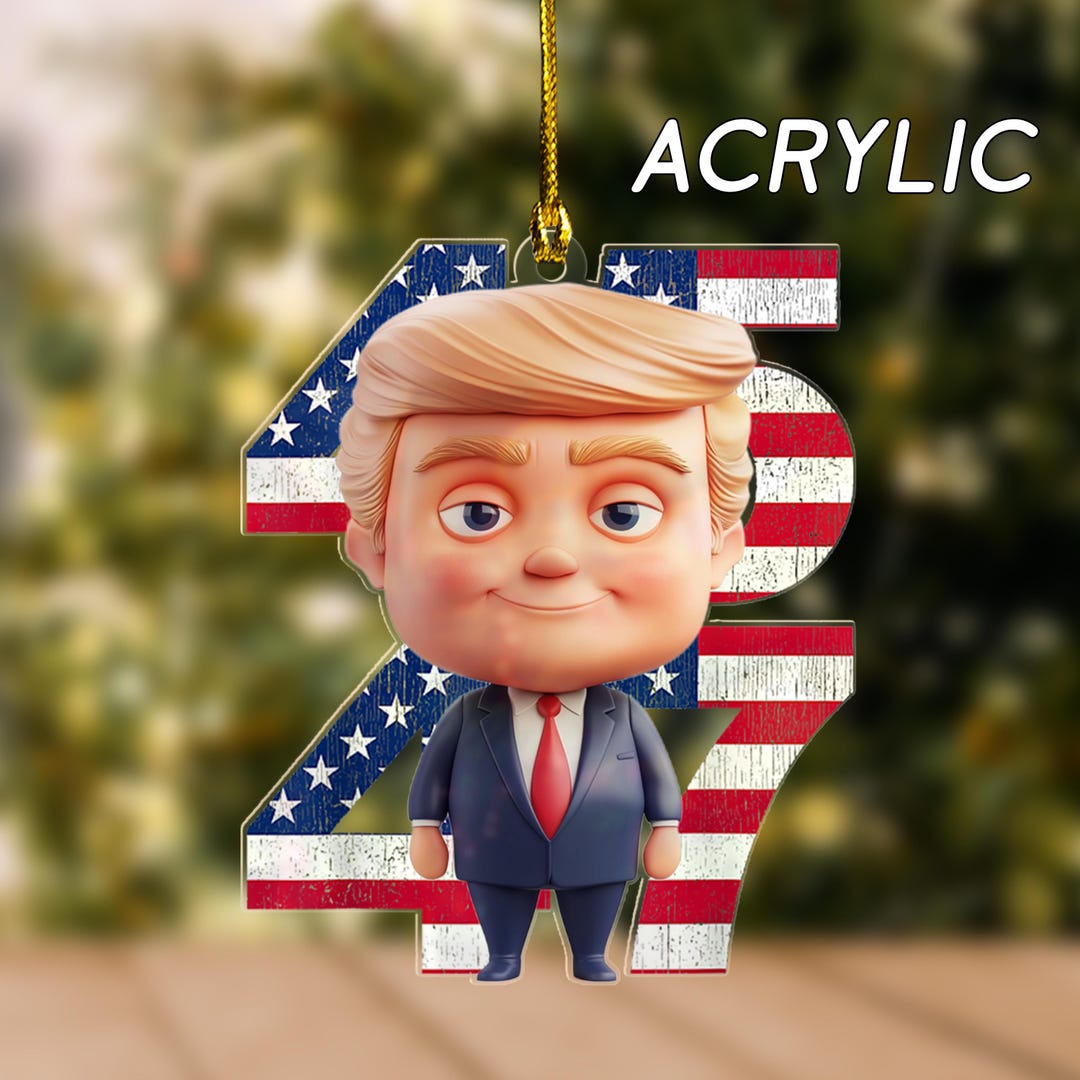 Trump 45 47 Ornament, President Trump Christmas Ornament, American ...