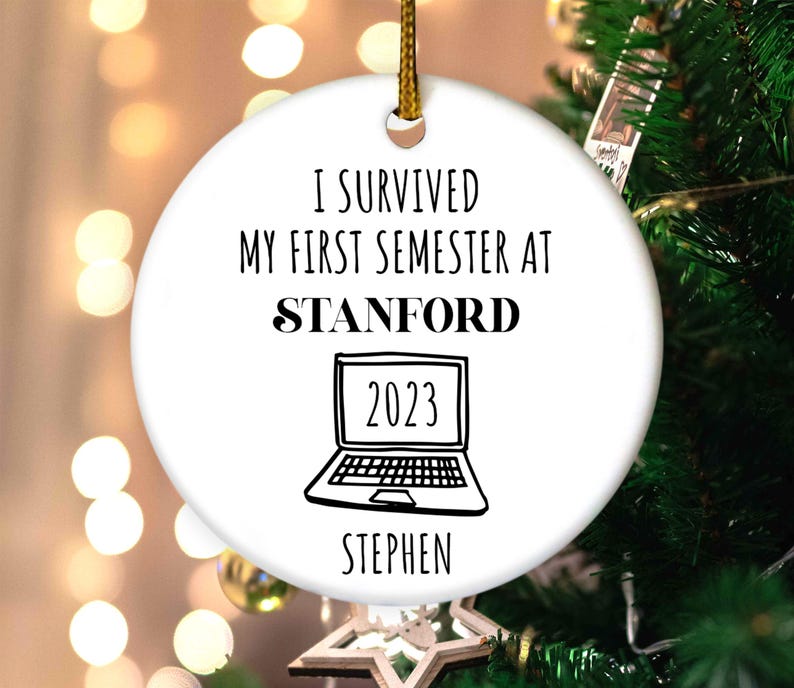 Custom College Ornament First Christmas at College Gift for College ...