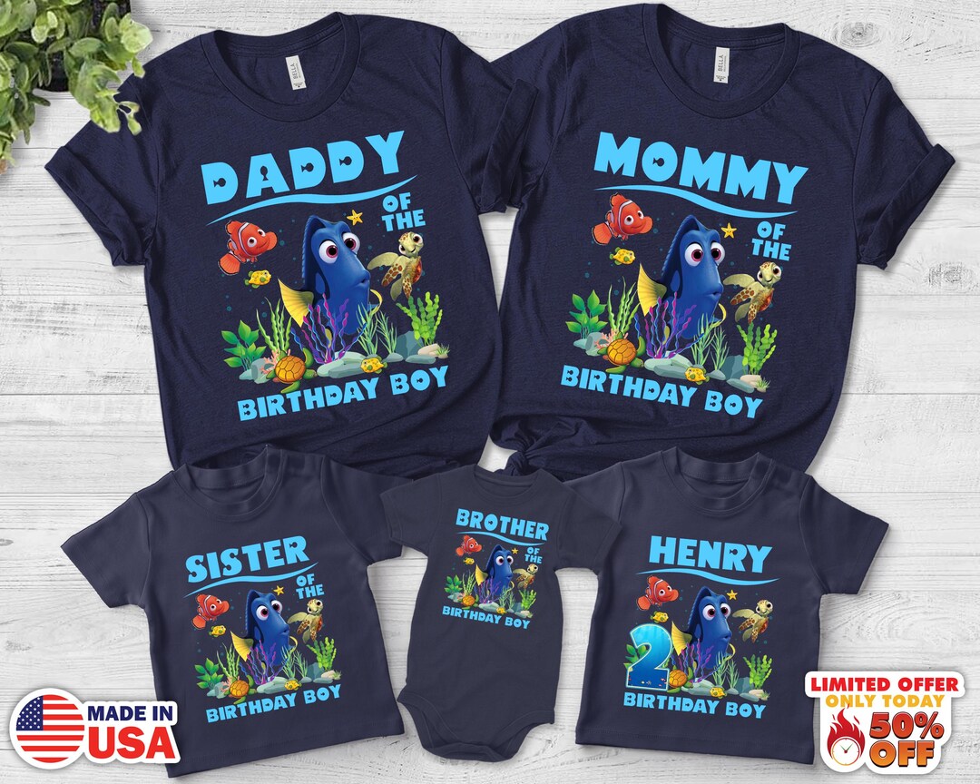Finding Dory Birthday Shirt, Finding Dory Family Birthday Shirt ...