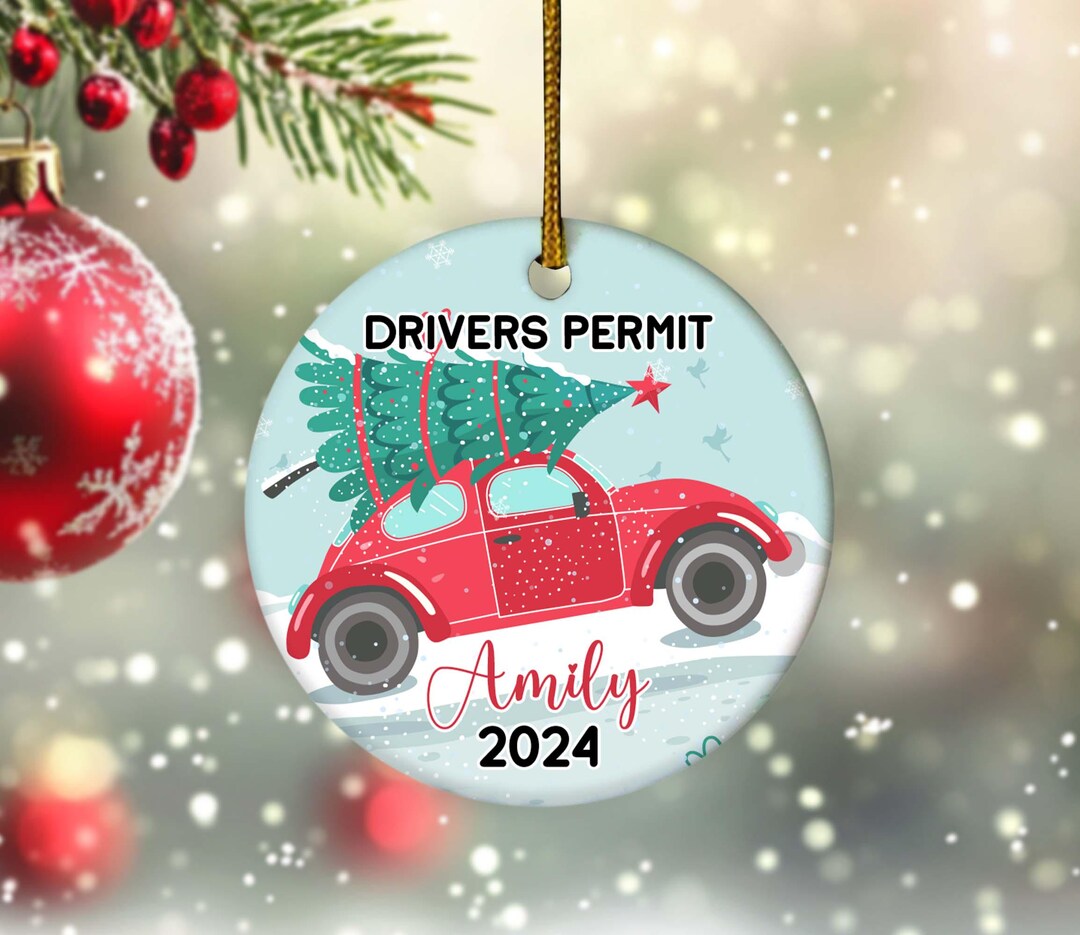 Personalized New Driver Ornament, Gift Custom Car Decoration 2024 ...