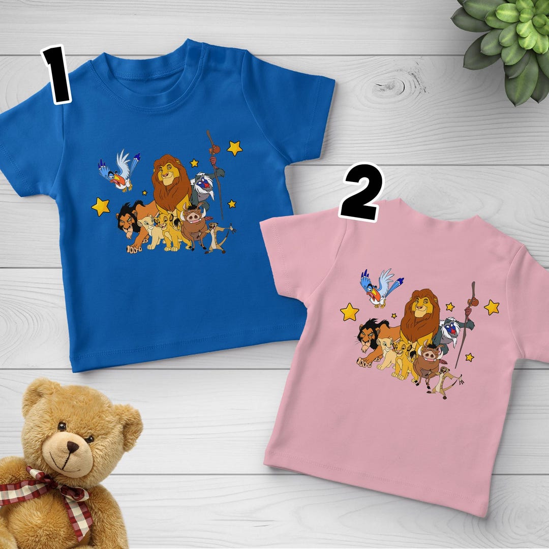 The Lion King Group Characters Shirt, Mufasa Simba Timon Pumbaa, Family ...