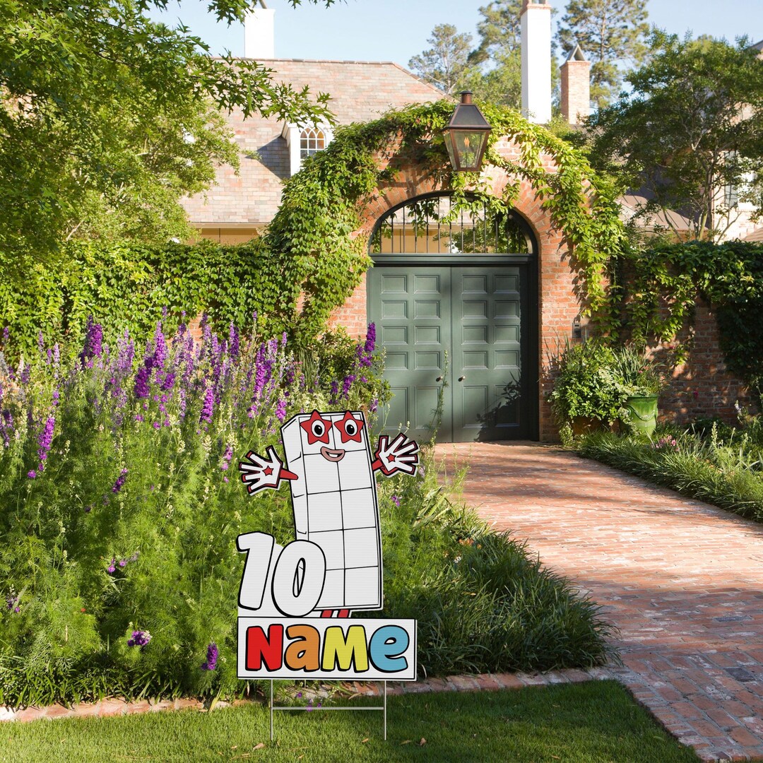 Numberblock Standee Birthday Sign, Numberblocks Themed Yard Decor, Kids ...
