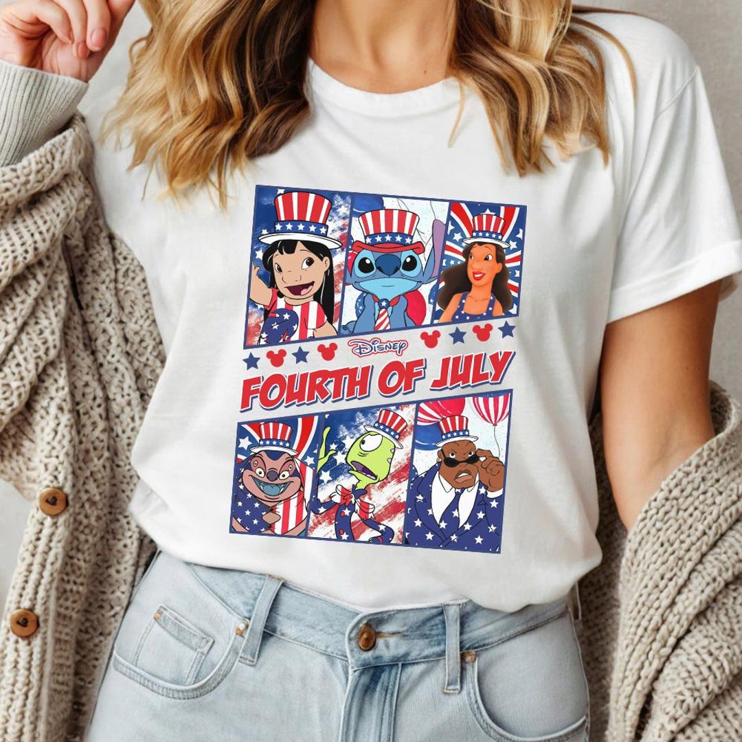 Disney Stitch Memorial Day Shirt, Disneyland Independence Day Shirt ...