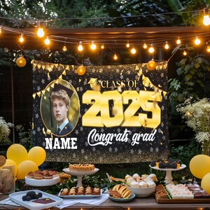 Class of 2025 Graduation Banner | Personalized Congrats Grad Party ...