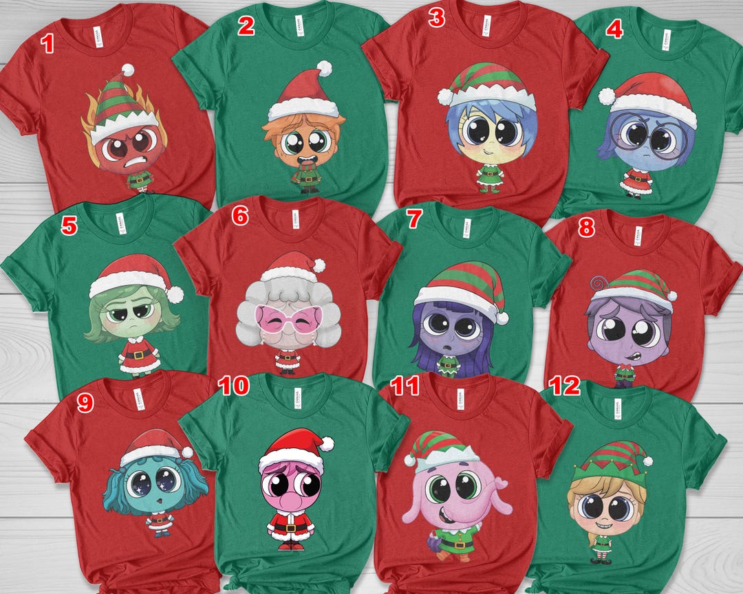 Inside Out Christmas Characters Shirts,inside Out Shirt, Inside Out ...