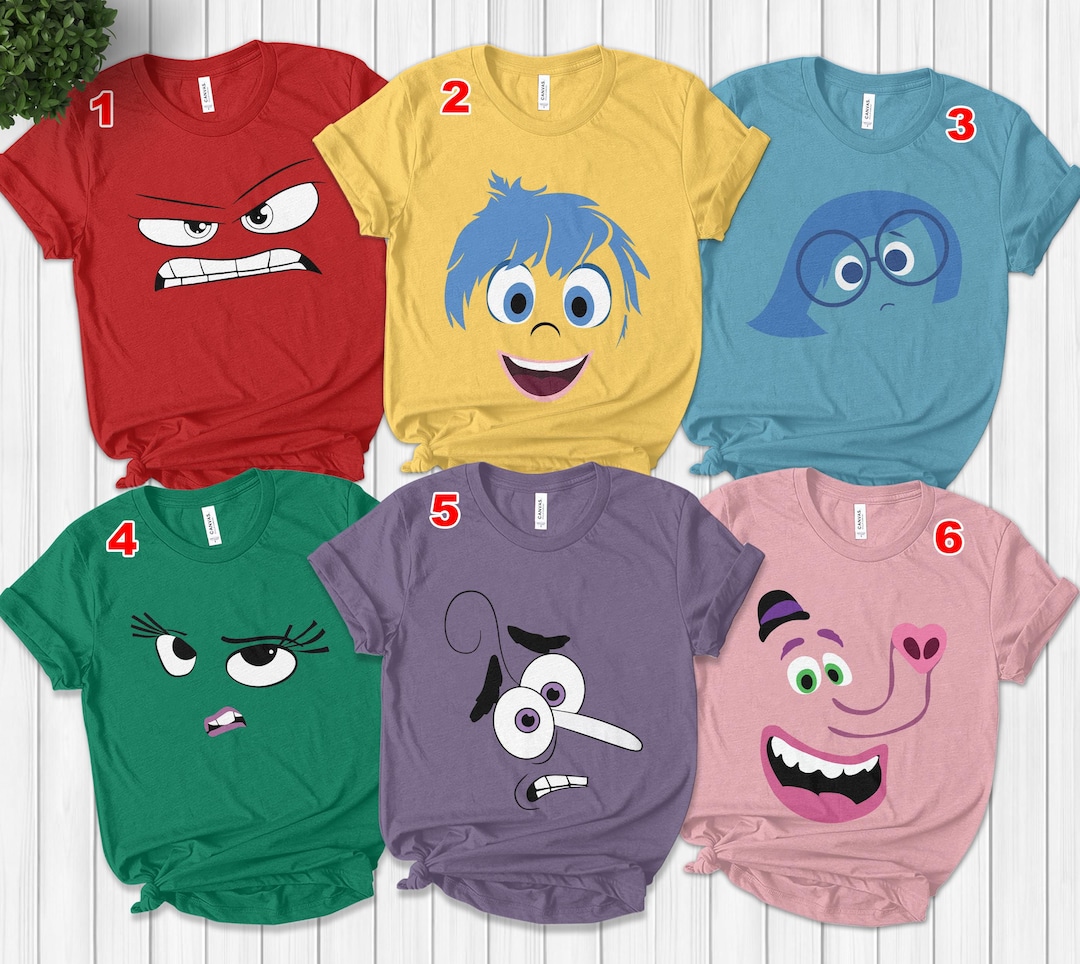 Inside Out Characters Costume, Inside Out Shirt, Inside Out Group ...